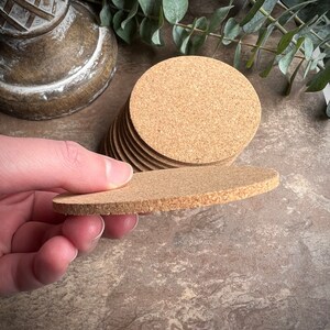 Set of Cork Inserts for Round Concrete Coasters | Cork Coaster Inserts ...