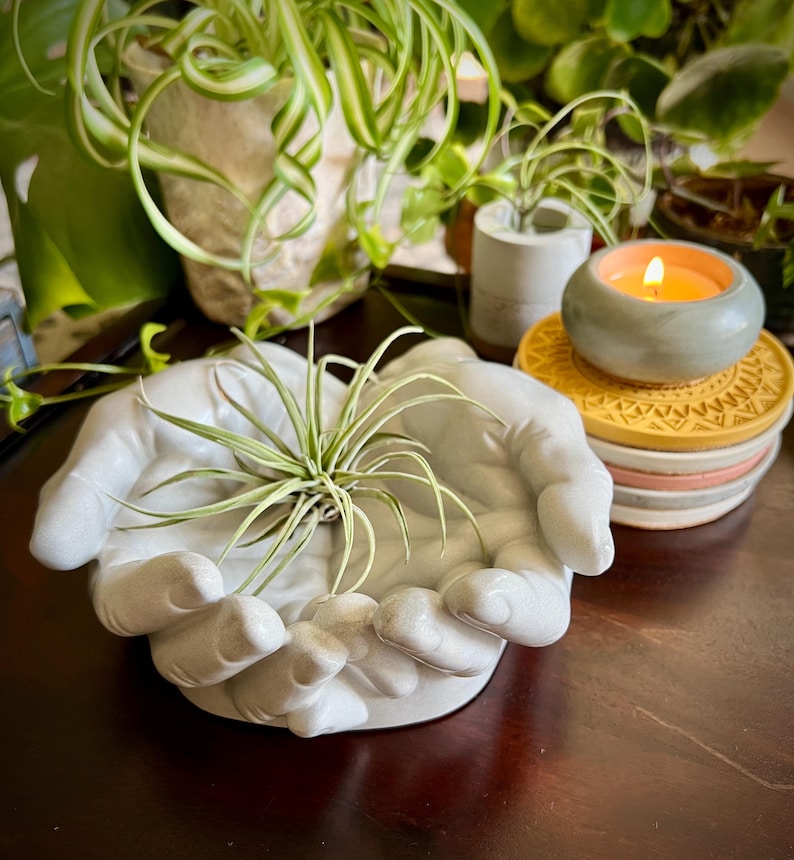 Concrete Hands | Cupped Hands Bowl | Concrete Catch All | Hand ...