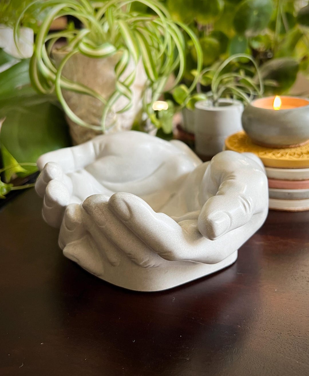 Concrete Hands | Cupped Hands Bowl | Concrete Catch All | Hand ...