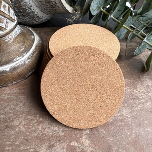 Set of Cork Inserts for Round Concrete Coasters | Cork Coaster Inserts ...