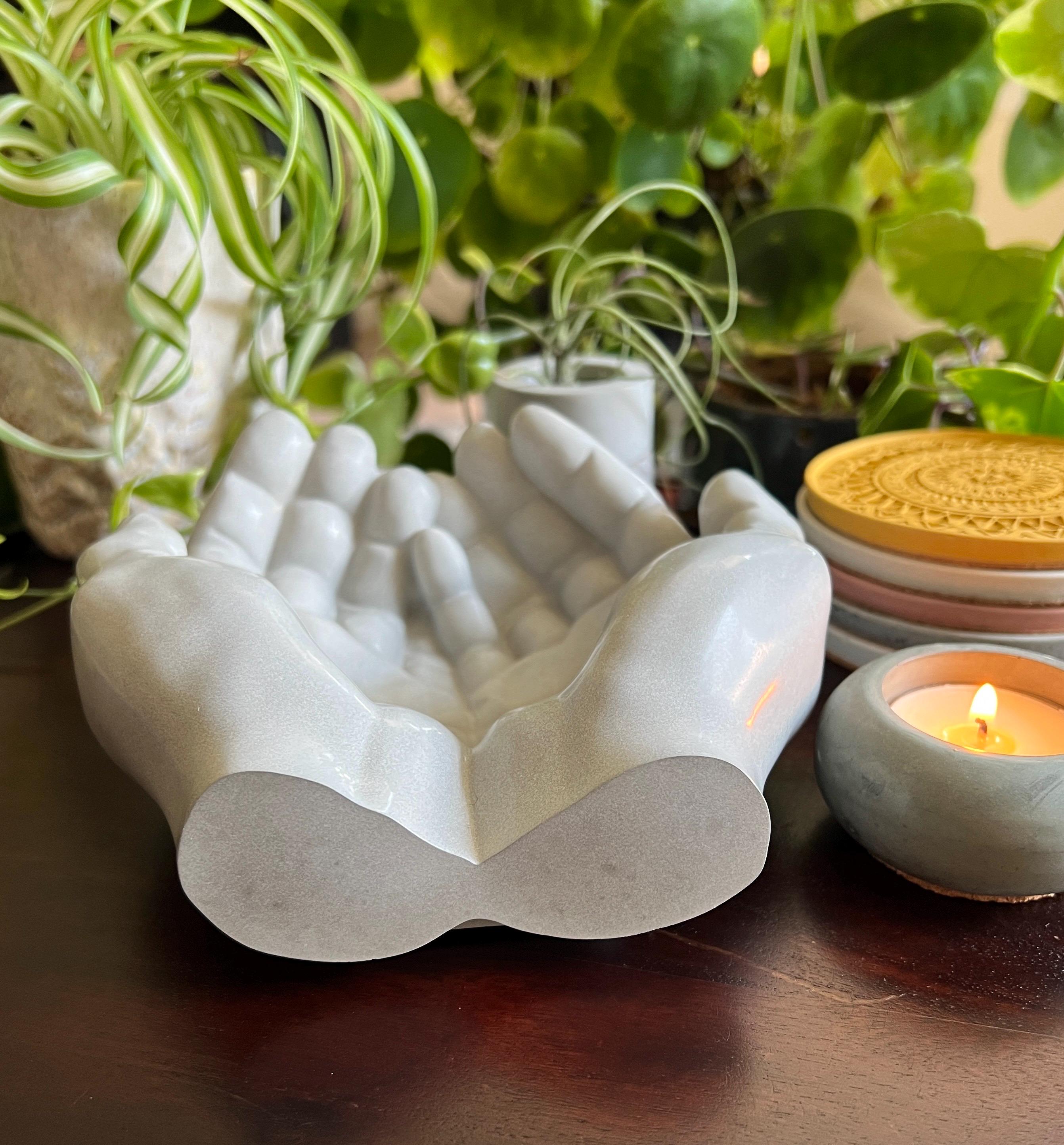Concrete Hands | Cupped Hands Bowl | Concrete Catch All | Hand ...