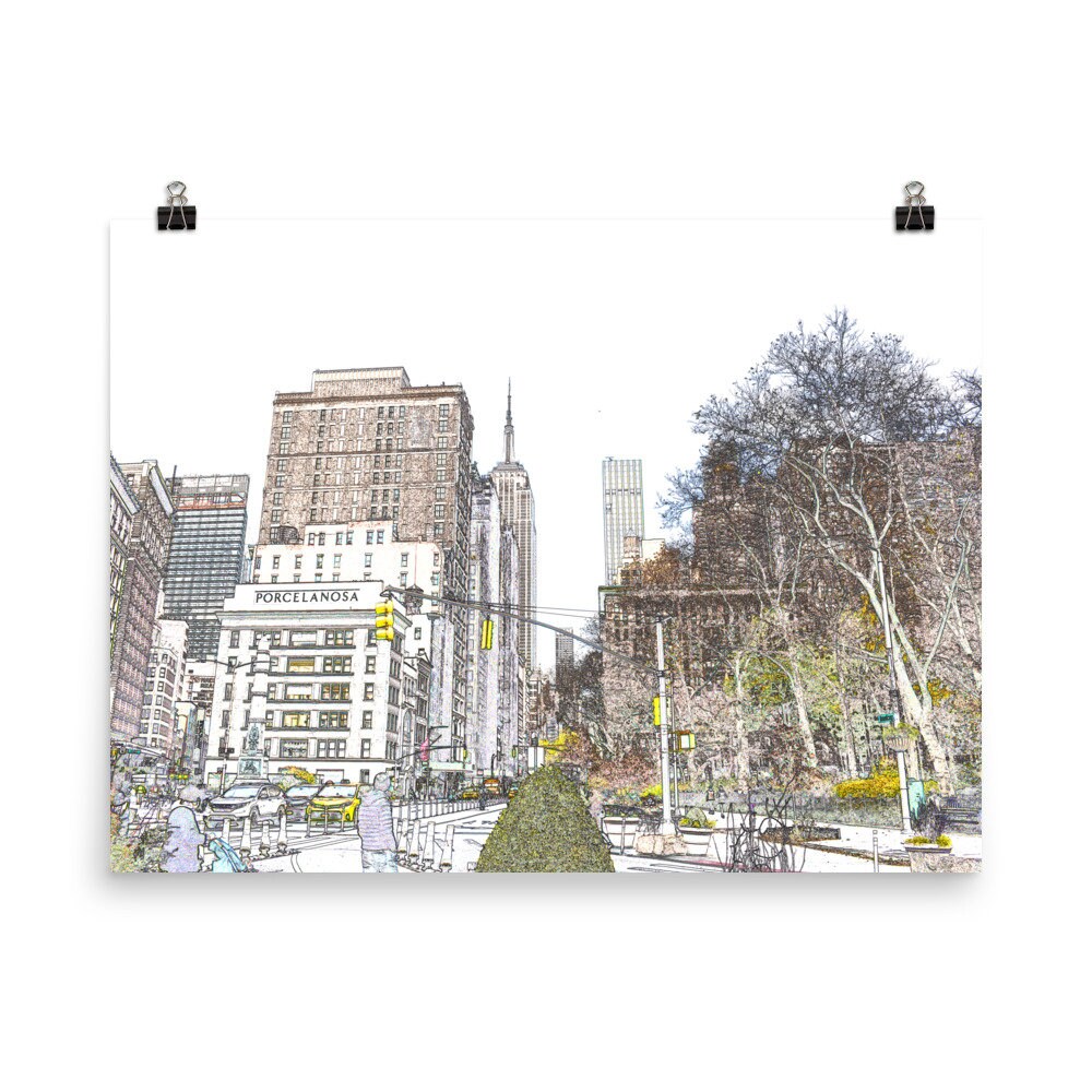 Madison Square Park Poster, New York City Street Art, NYC Photography ...