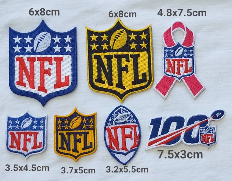 NFL 7pcs Logo Patches onIron on Sewing on Fabrics | Etsy