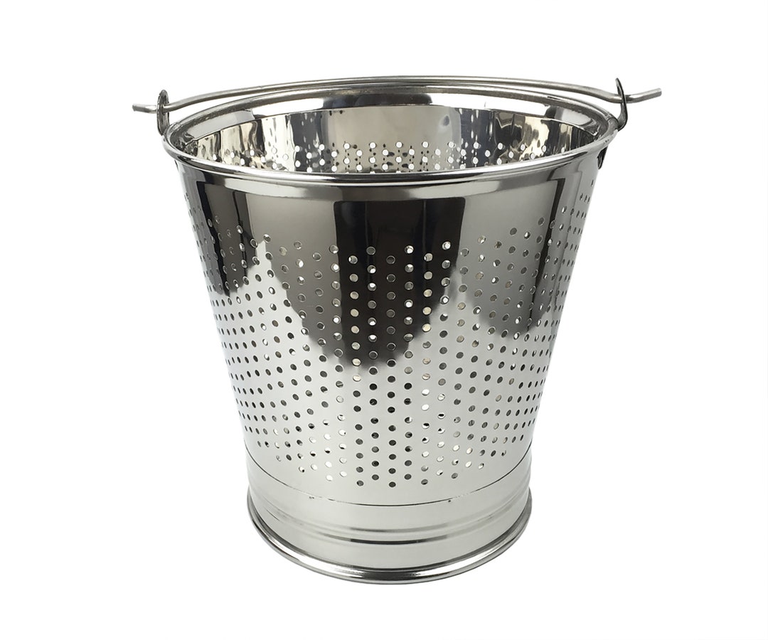 Colander Strainer Bucket Stainless Steel Food Vegetable Chip Shops ...
