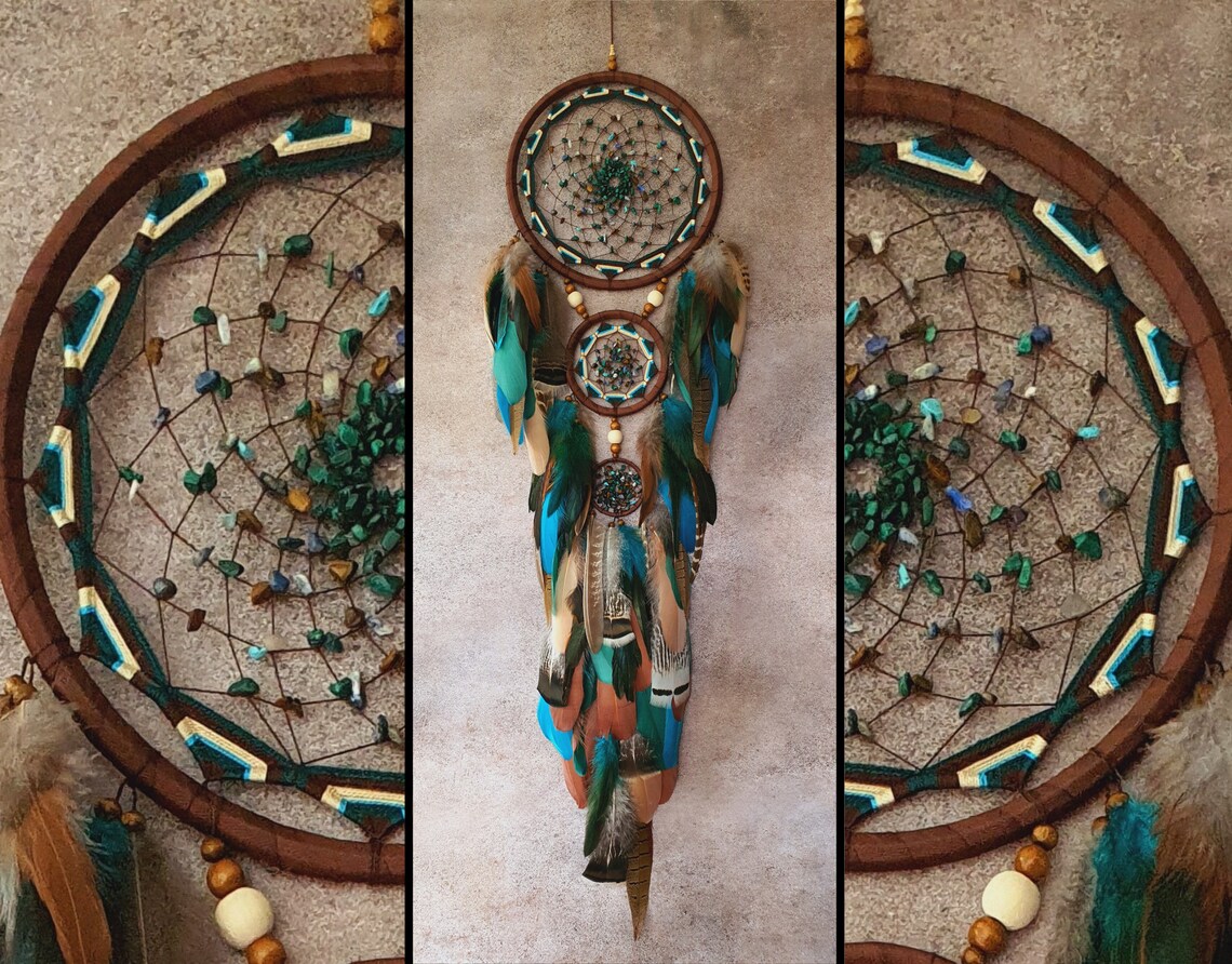 Native American Gift Authentic Dream Catcher Natural Bird - Etsy