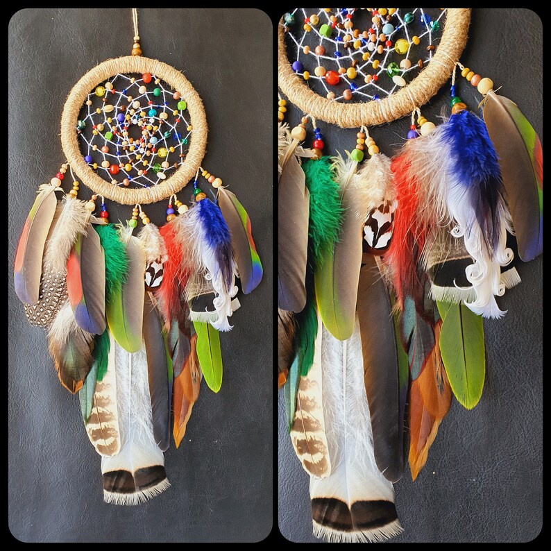 Native American Gift Authentic Dream Catcher Wooden Hoops and | Etsy