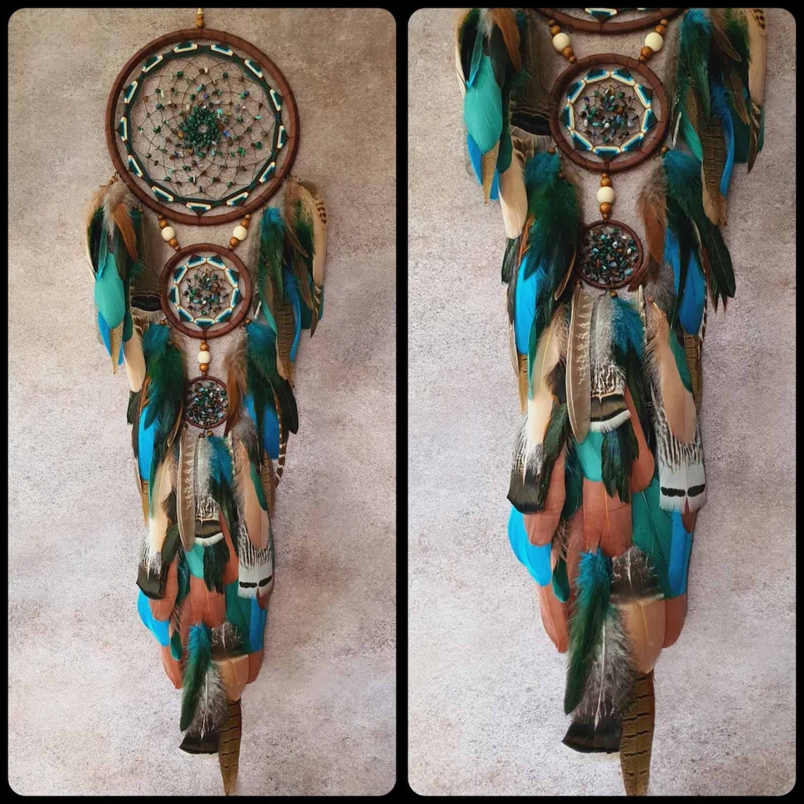 Native American Gift Authentic Dream Catcher Natural Bird - Etsy