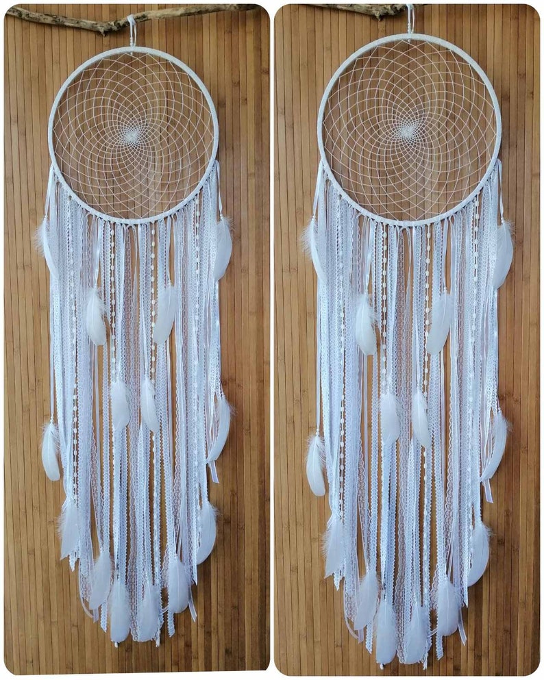 Boho White Dream Catchers Set Wedding Dream Catchers Set - Etsy