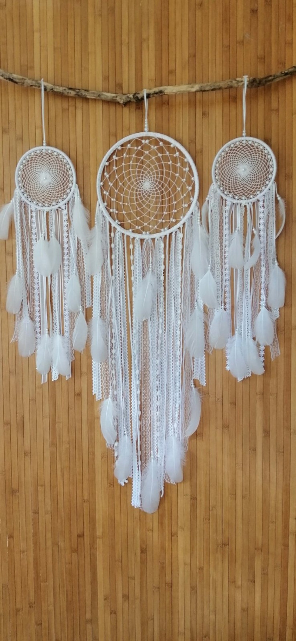 Boho White Dream Catchers Set Wedding Dream Catchers Set - Etsy