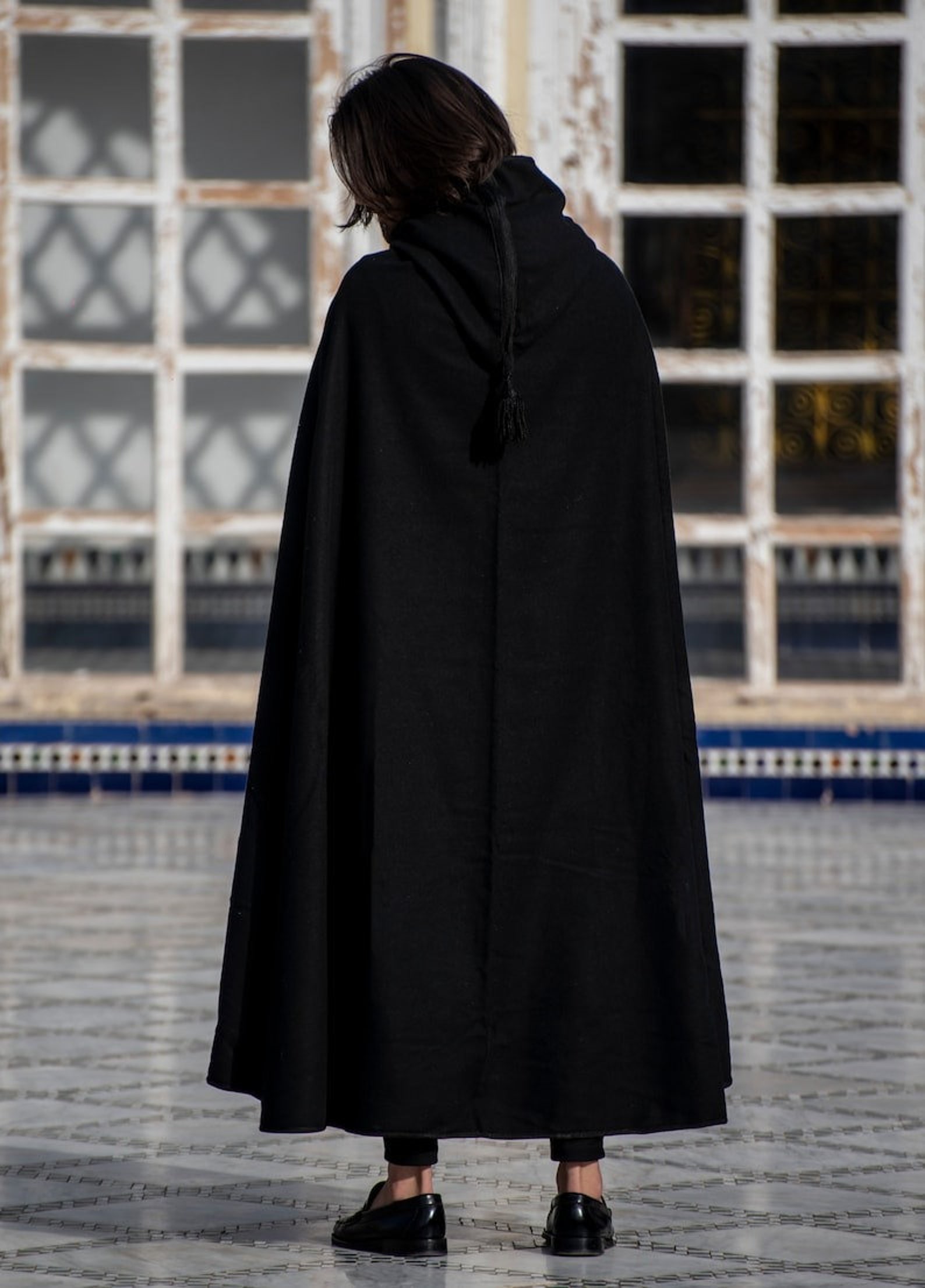 Soft Moroccan Luxury Winter Warm Cape. Long Cape. Long Winter Overcoat ...