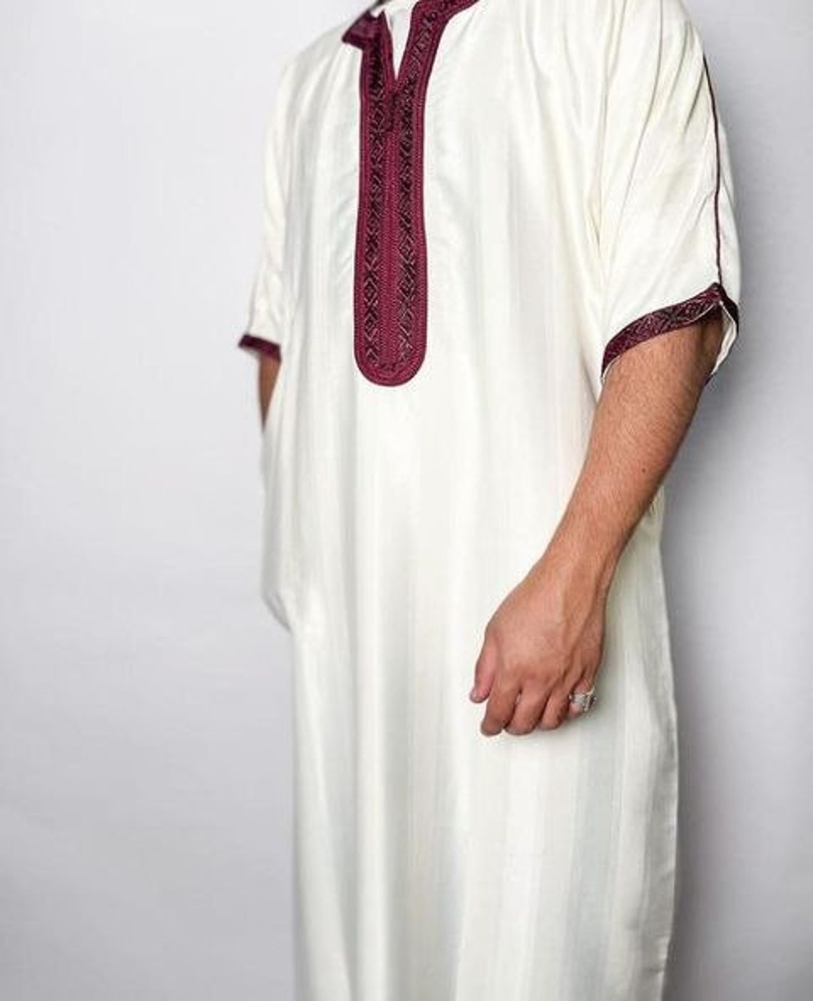 Moroccan Kaftan, Cotton Kaftan, Long Dress for Men, Moroccan Dress ...