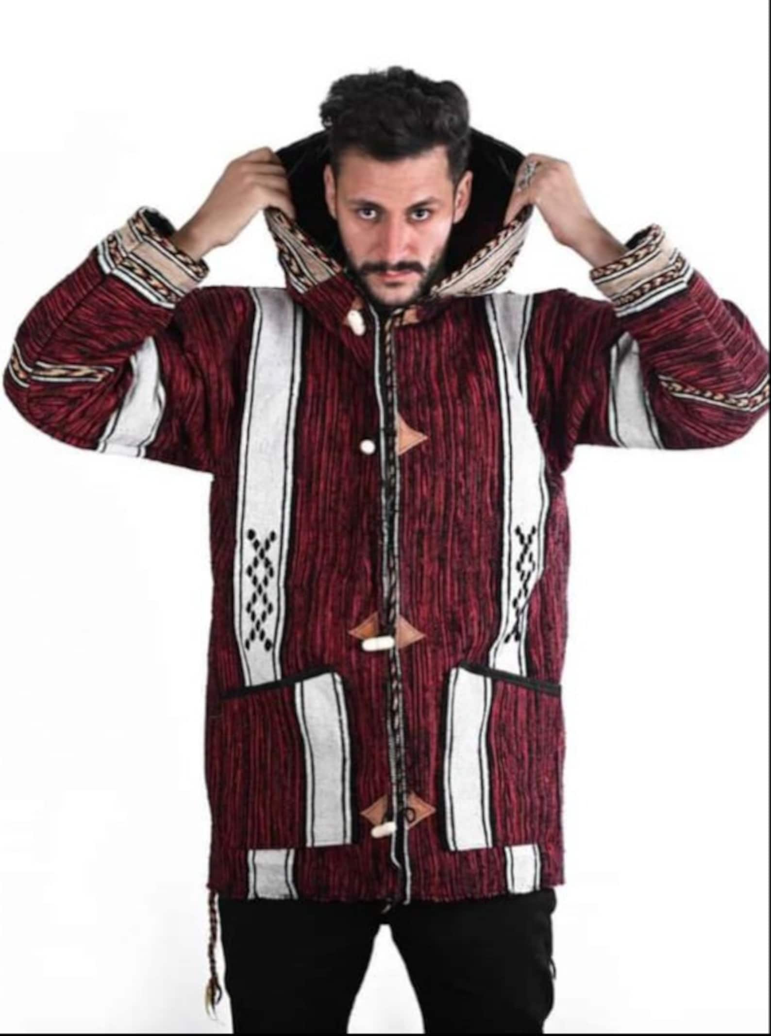Moroccan Jacket With Wool , Bohemian Style ,winter Jacket, Moroccan ...