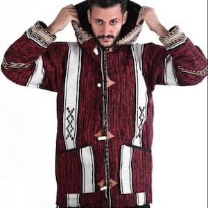 Moroccan Jacket With Wool , Bohemian Style ,winter Jacket, Moroccan ...