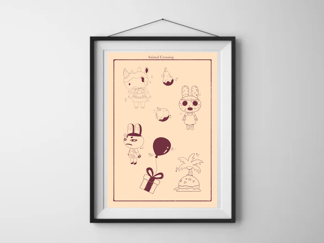 Animal Crossing Art | A4 Art Print | Minimalist Movie Poster Art Print ...