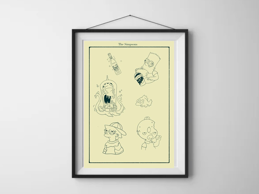 The Simpsons TV Art | A4 Art Print | Minimalist Movie Poster Art Print ...