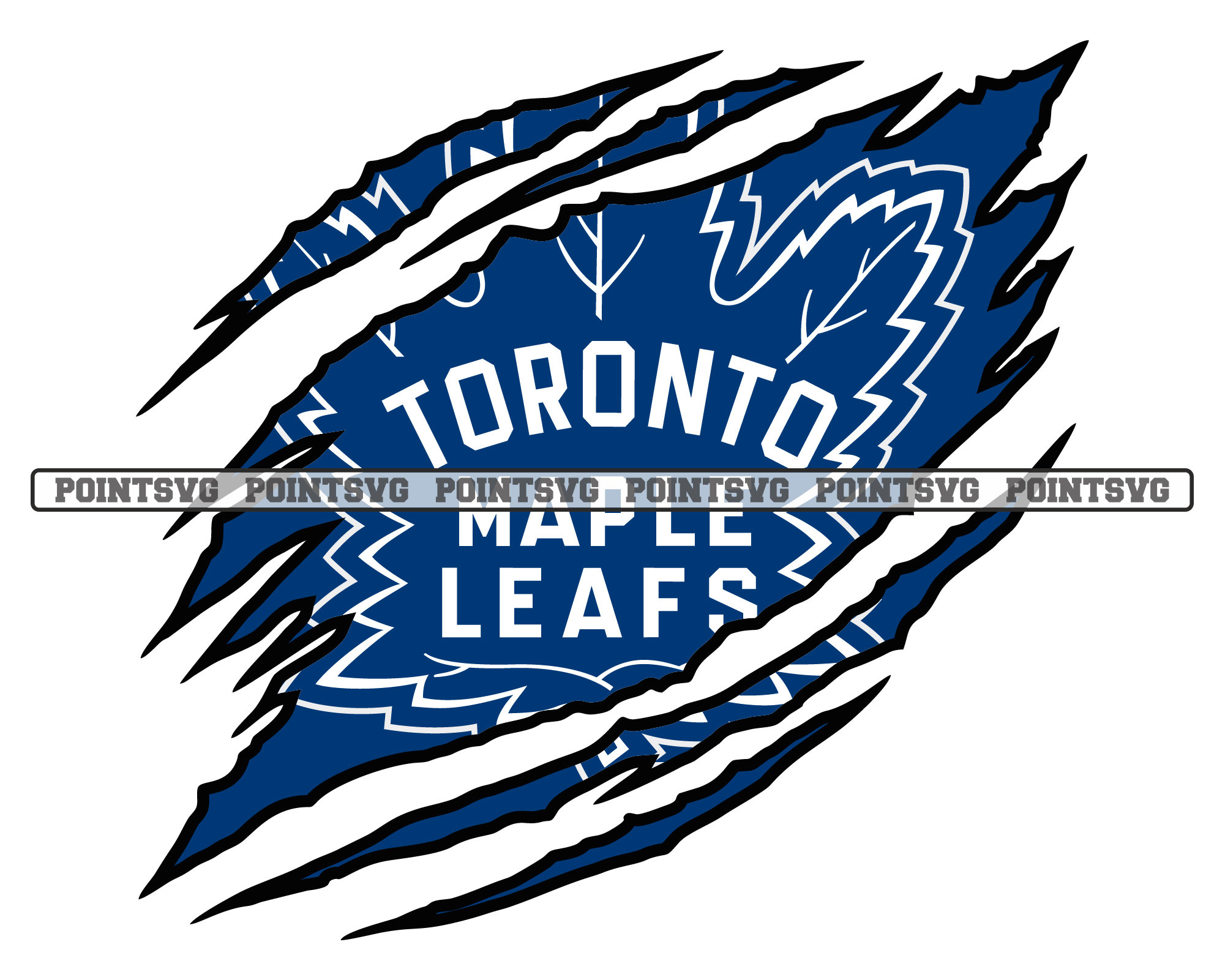 Toronto Maple Leafs Svg Logo Claw Mark Clipart Vector Cricut | Etsy
