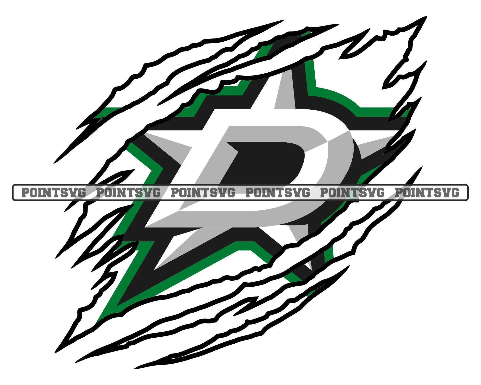 Dallas Stars Svg Logo Claw Mark Clipart Vector Cricut Cut | Etsy