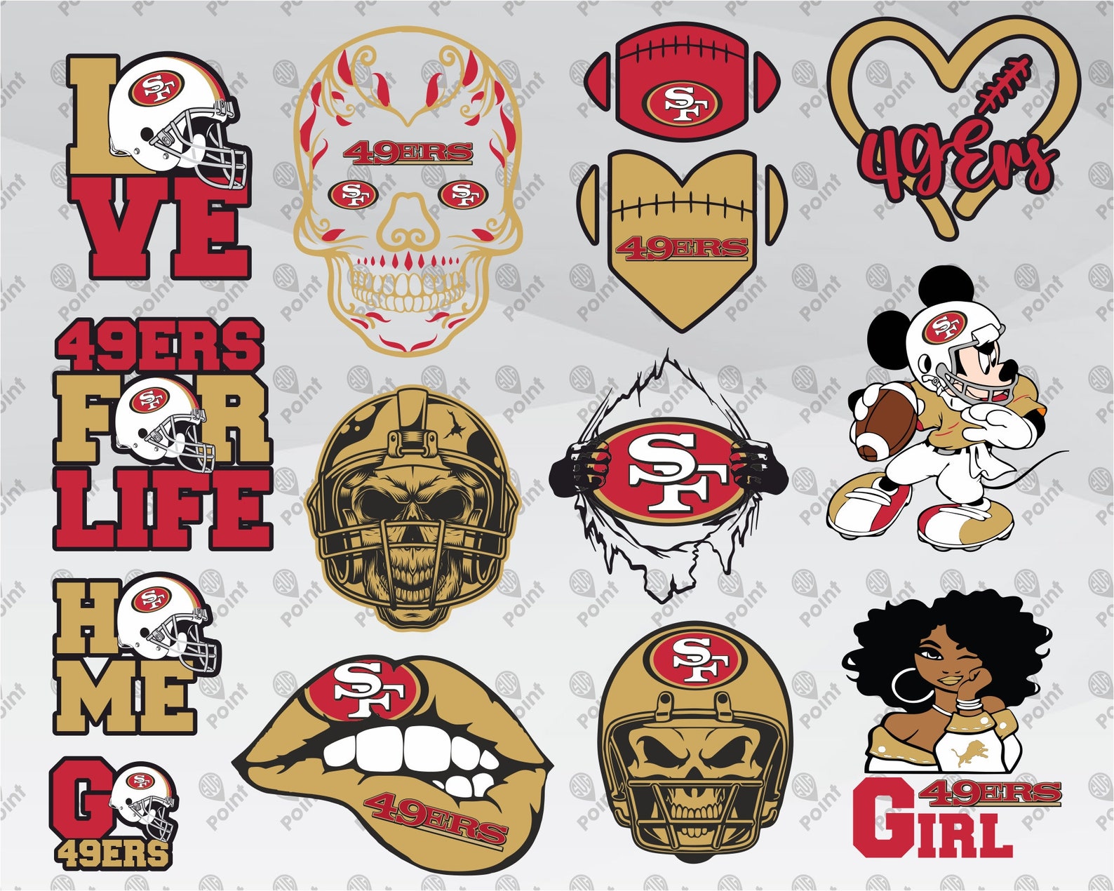 San Francisco 49ers SVG Bundle Digital File For Cricut | Etsy