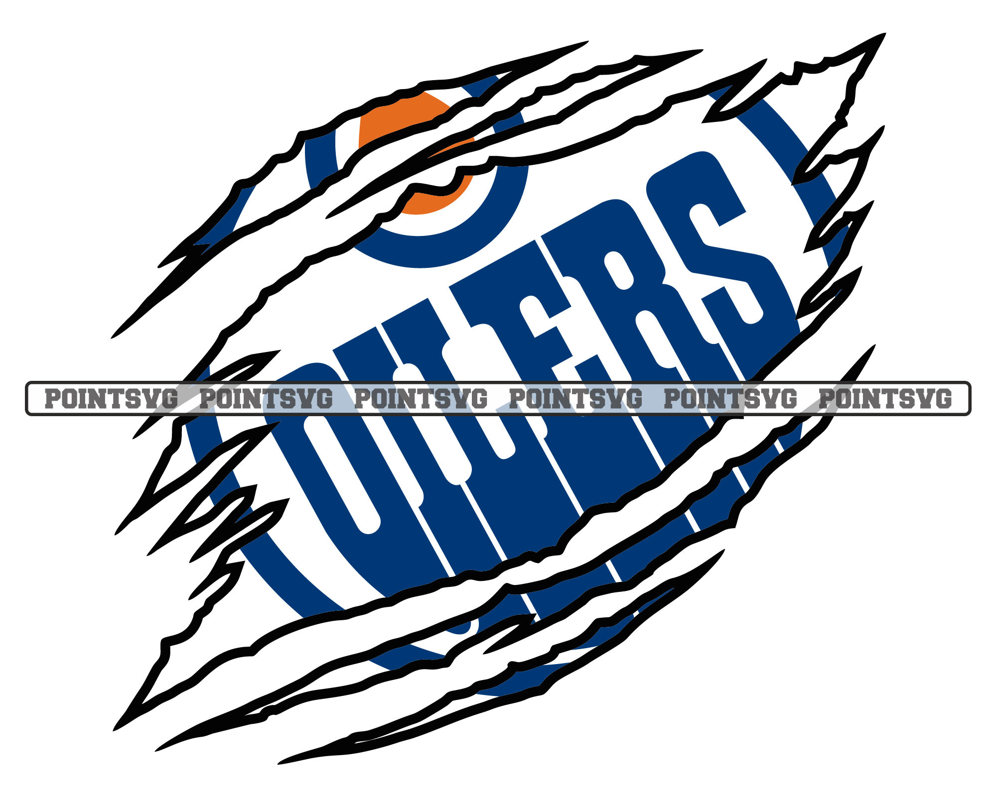 Edmonton Oilers Svg Logo Claw Mark Clipart Vector Cricut Cut | Etsy