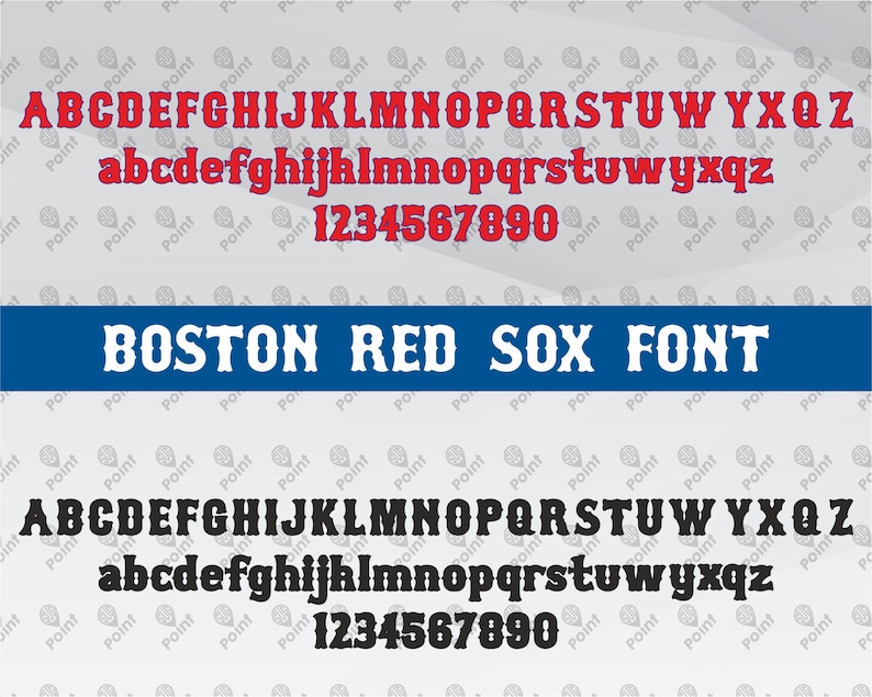 Boston Red Sox Font Svg Png | Etsy