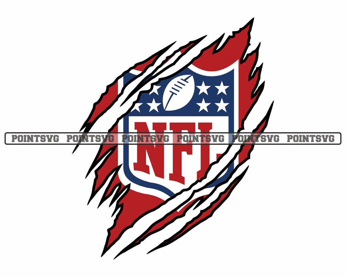 Nfl Logo Svg Ripped Claw Marks Clipart Vector Cricut Cut | Etsy