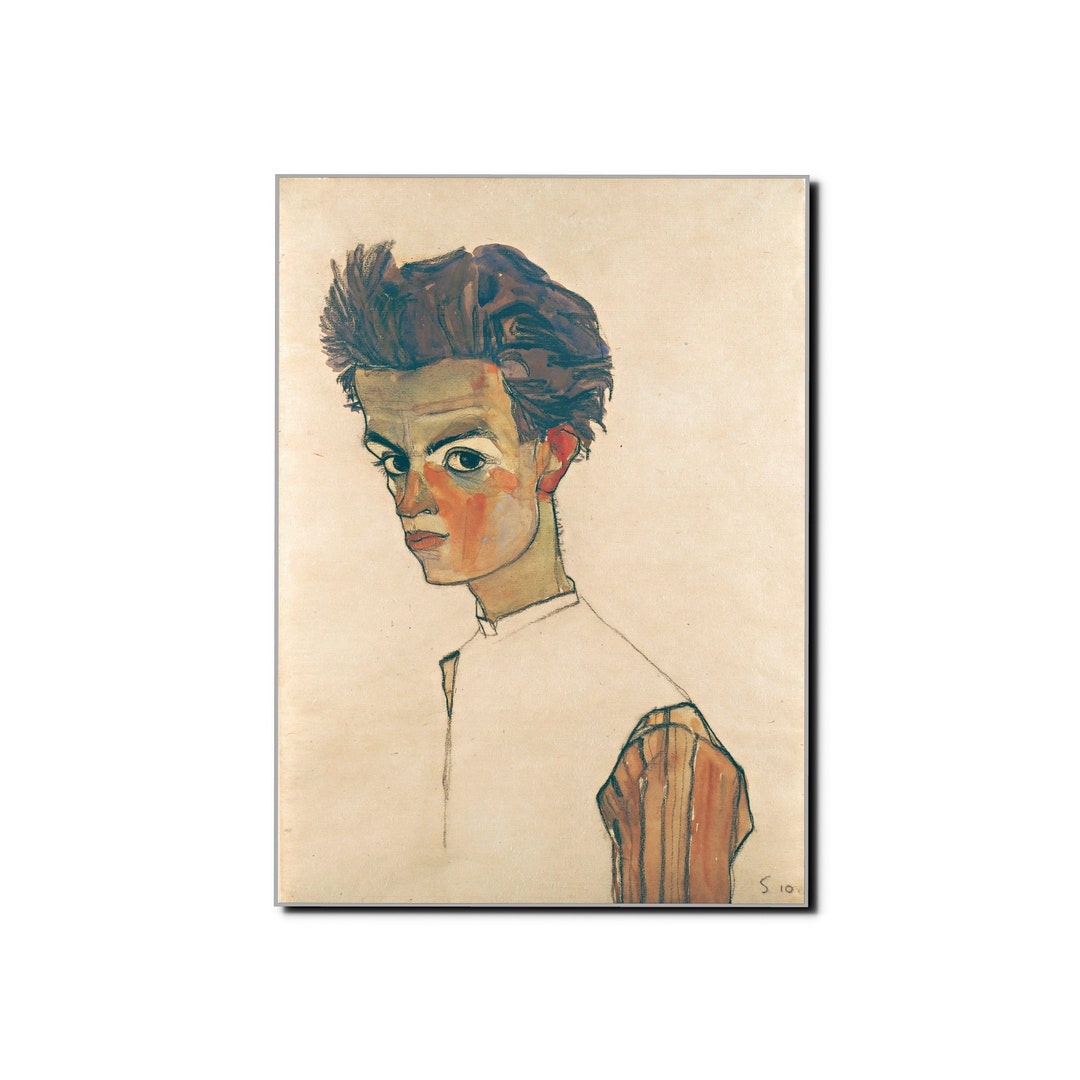 1910 EGON SCHIELE Self-portrait Expressionist Schiele Artists ...