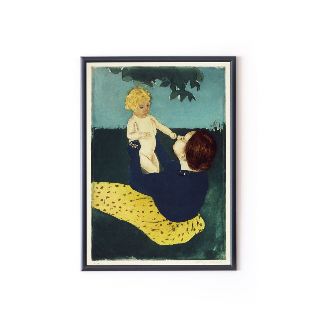 1886 MARY CASSATT Under the Horse Chestnut Tree Family Illustration ...