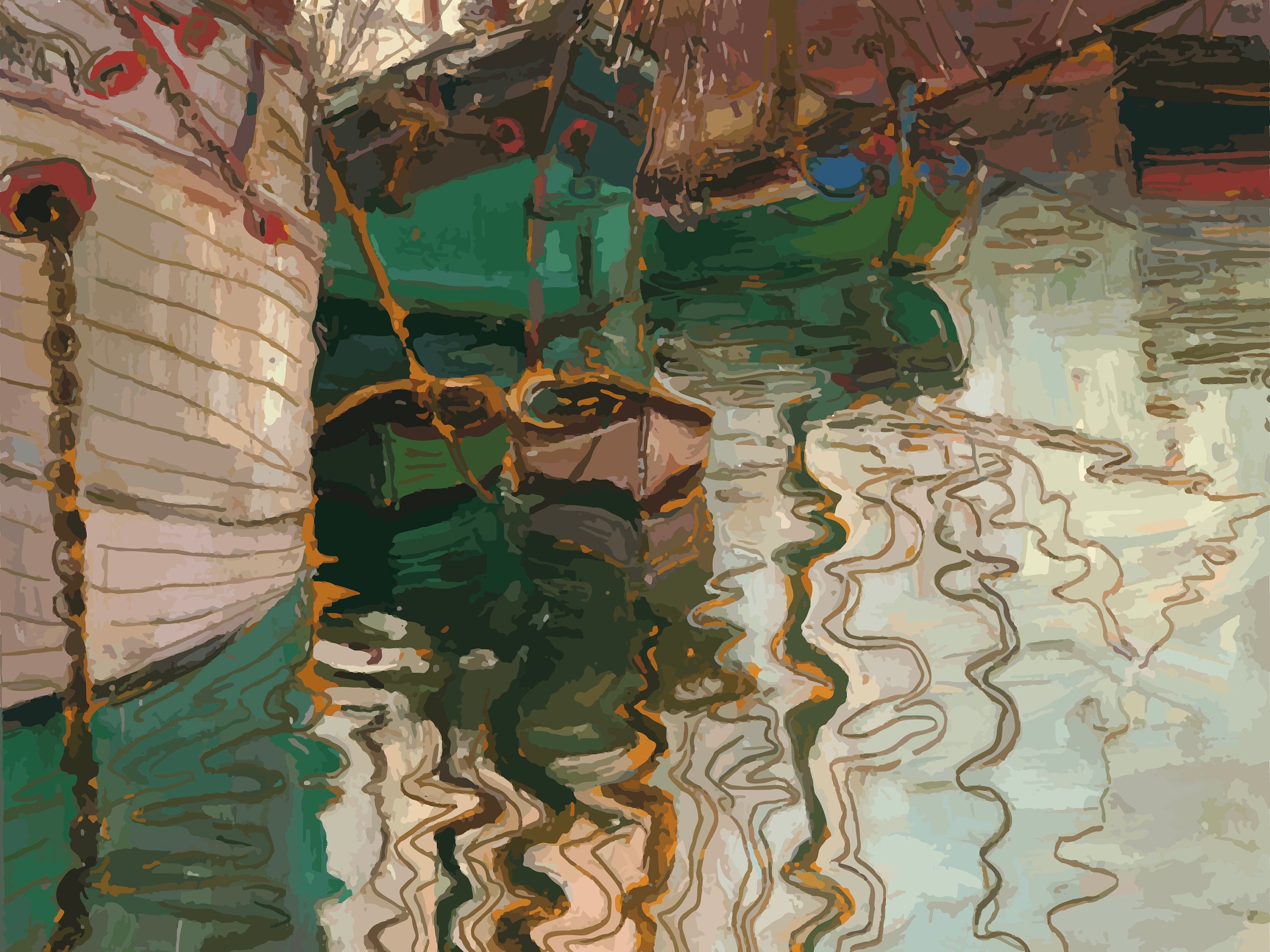 1907 EGON SCHIELE Port of Trieste Expressionist Schiele Landscape ...
