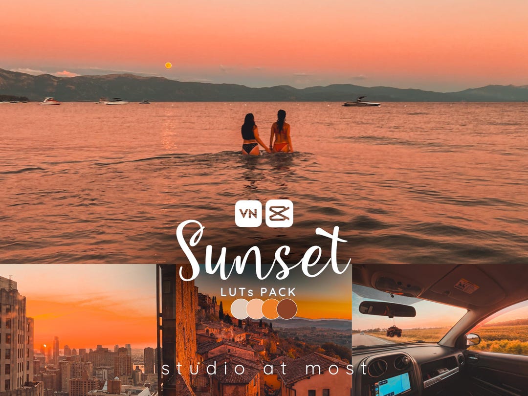 Sunset Luts: Warm Golden Hour Video Filters (.cube) - Etsy