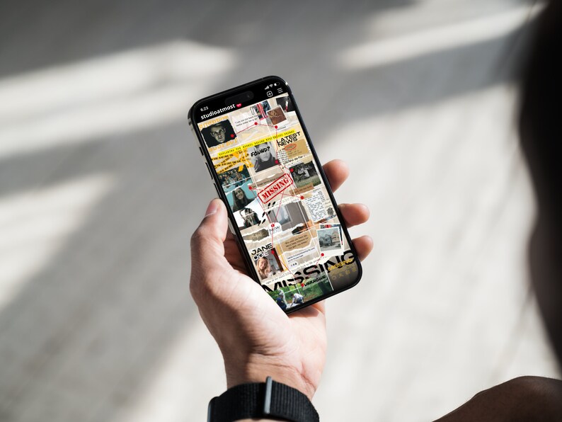 18 Posts True Crime Instagram Puzzle Feed Template, Evidence Board ...