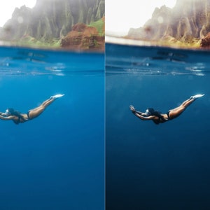Underwater Lightroom Presets Mobile Desktop, Ocean Dive Filters, Blue ...