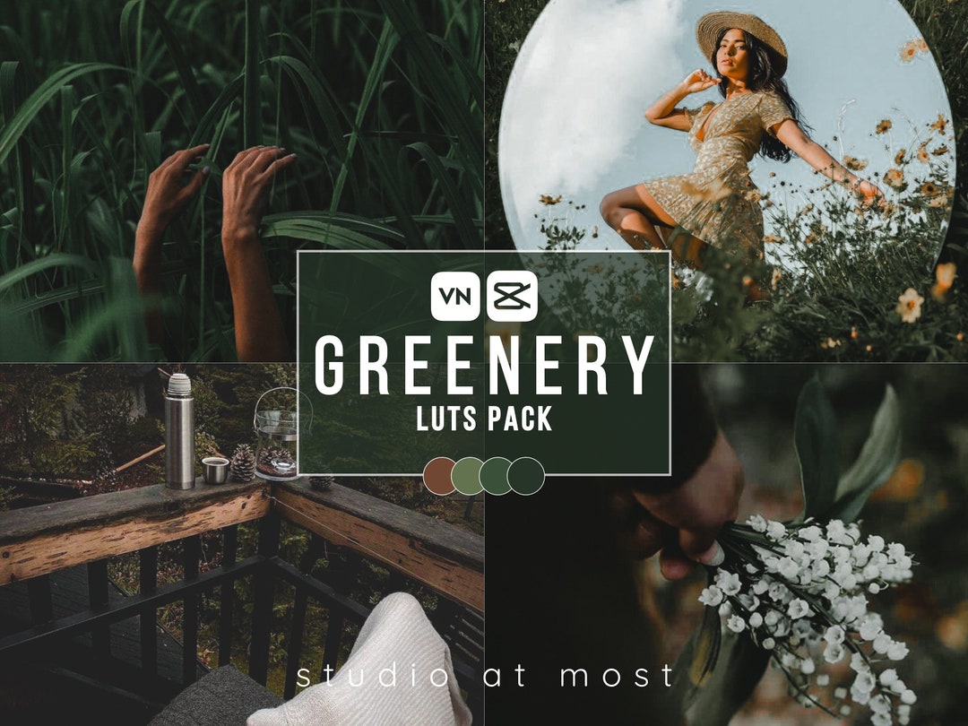 15 Greenery Luts Pack | Color Grading for Moody Green Look, Dark Green ...