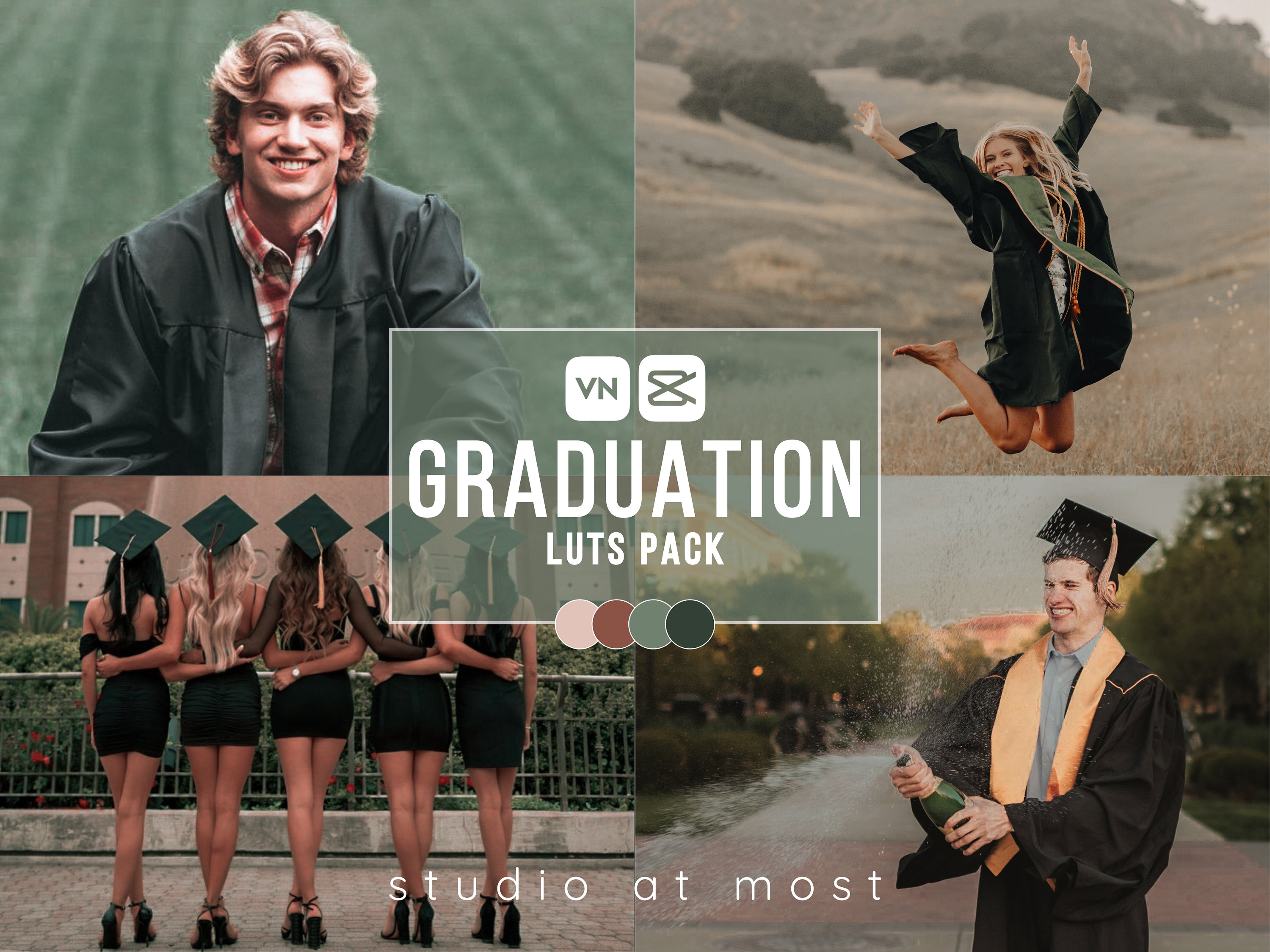 15 Graduation Luts Pack Color Grading for Senior Graduation Cube Video ...