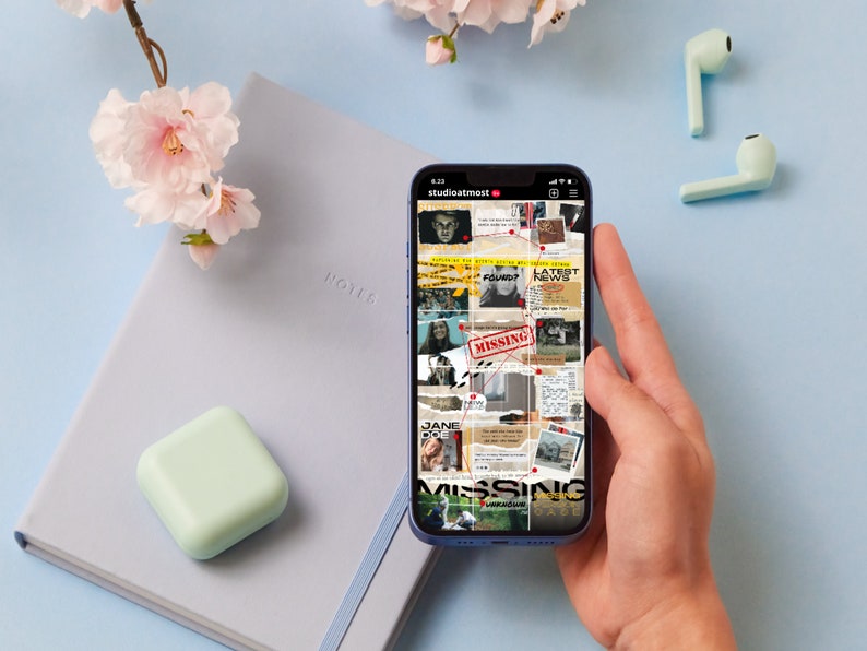 18 Posts True Crime Instagram Puzzle Feed Template, Evidence Board ...