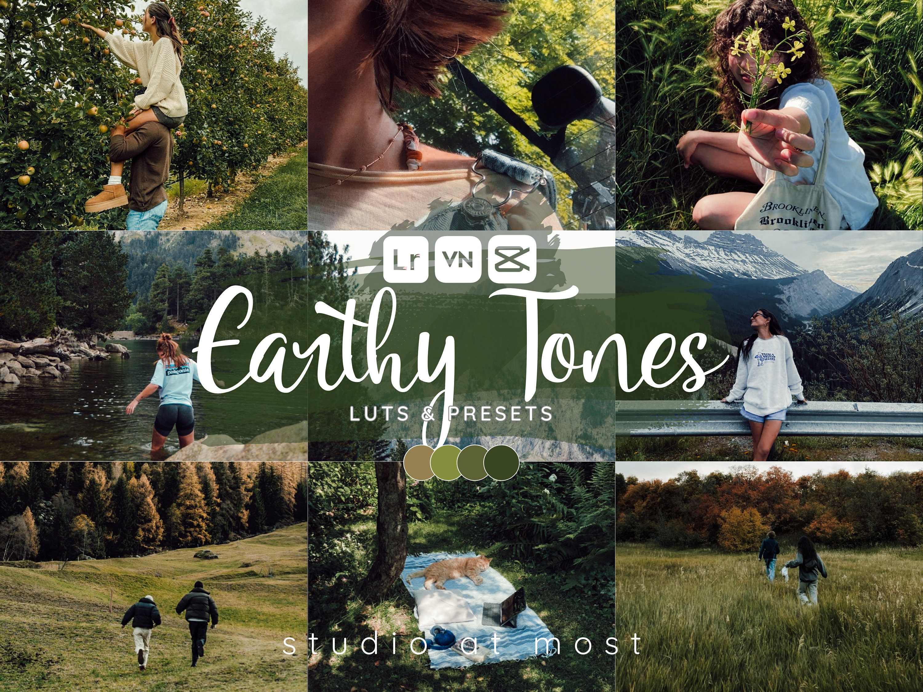 15 Earthy Tones Presets & Luts Pack Bundle Color Grading for Moody ...