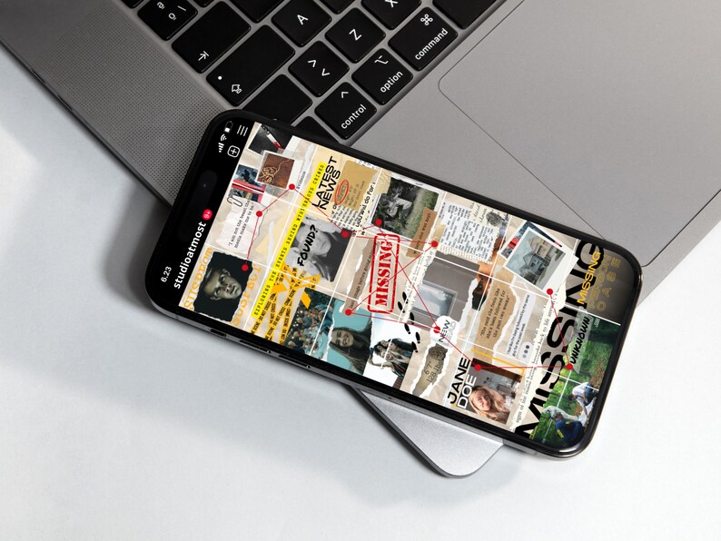 18 Posts True Crime Instagram Puzzle Feed Template, Evidence Board ...