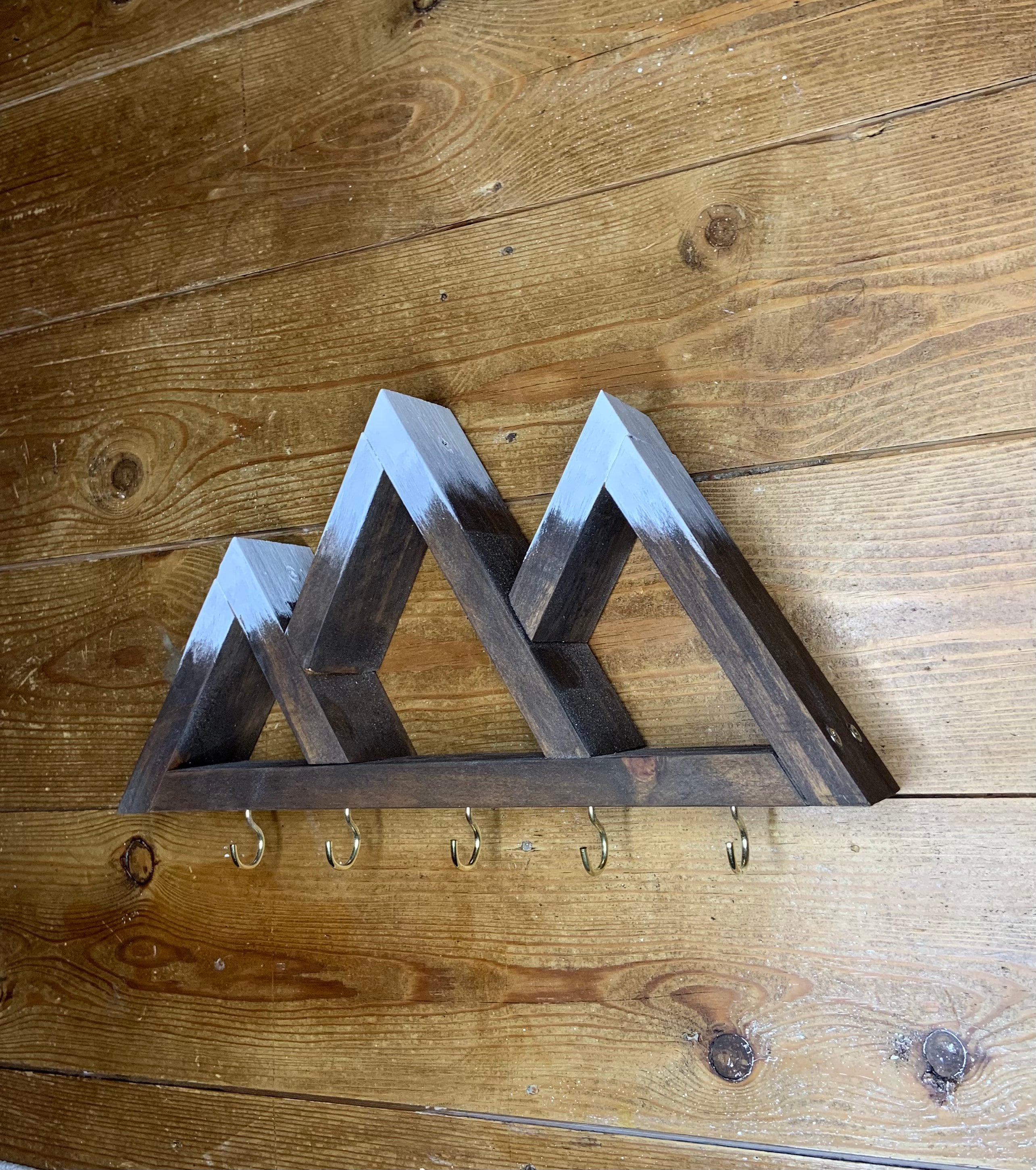 Mountain Key Holder Handmade Recycled Pallet Wood | Etsy