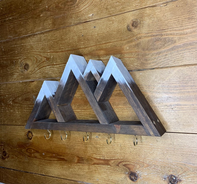 Mountain Key Holder Handmade Recycled Pallet Wood - Etsy