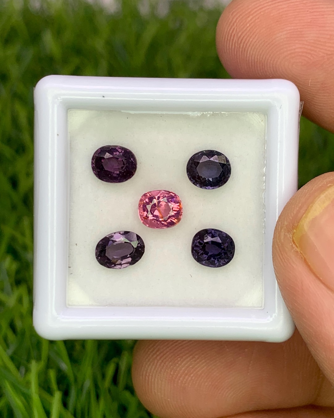 Natural Multi Color Spinel Lot 2.66 Carat Mix Size Oval and Cushion ...