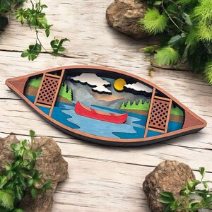 Layered Canoe - Ornament and Magnet - SVG, PDF, AI File Download ...