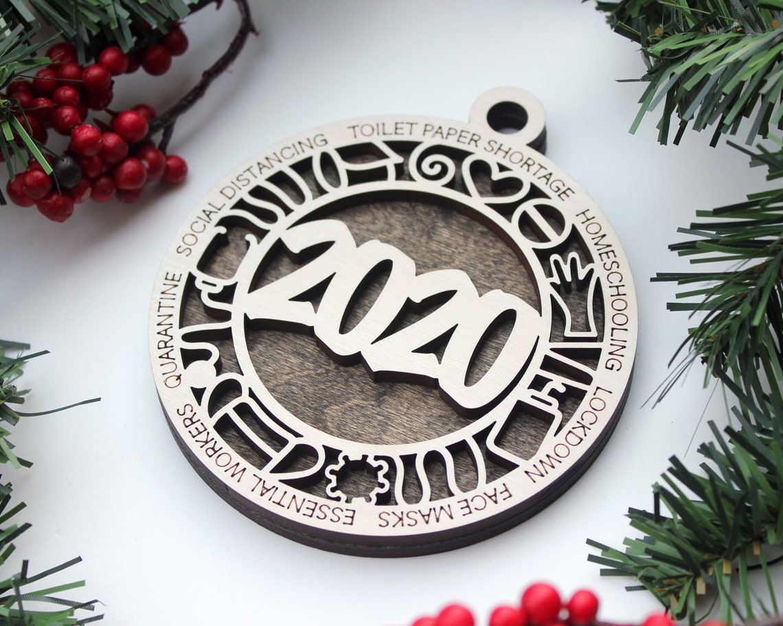 2020 Commemorative Ornament - SVG File Download - Sized for Glowforge ...