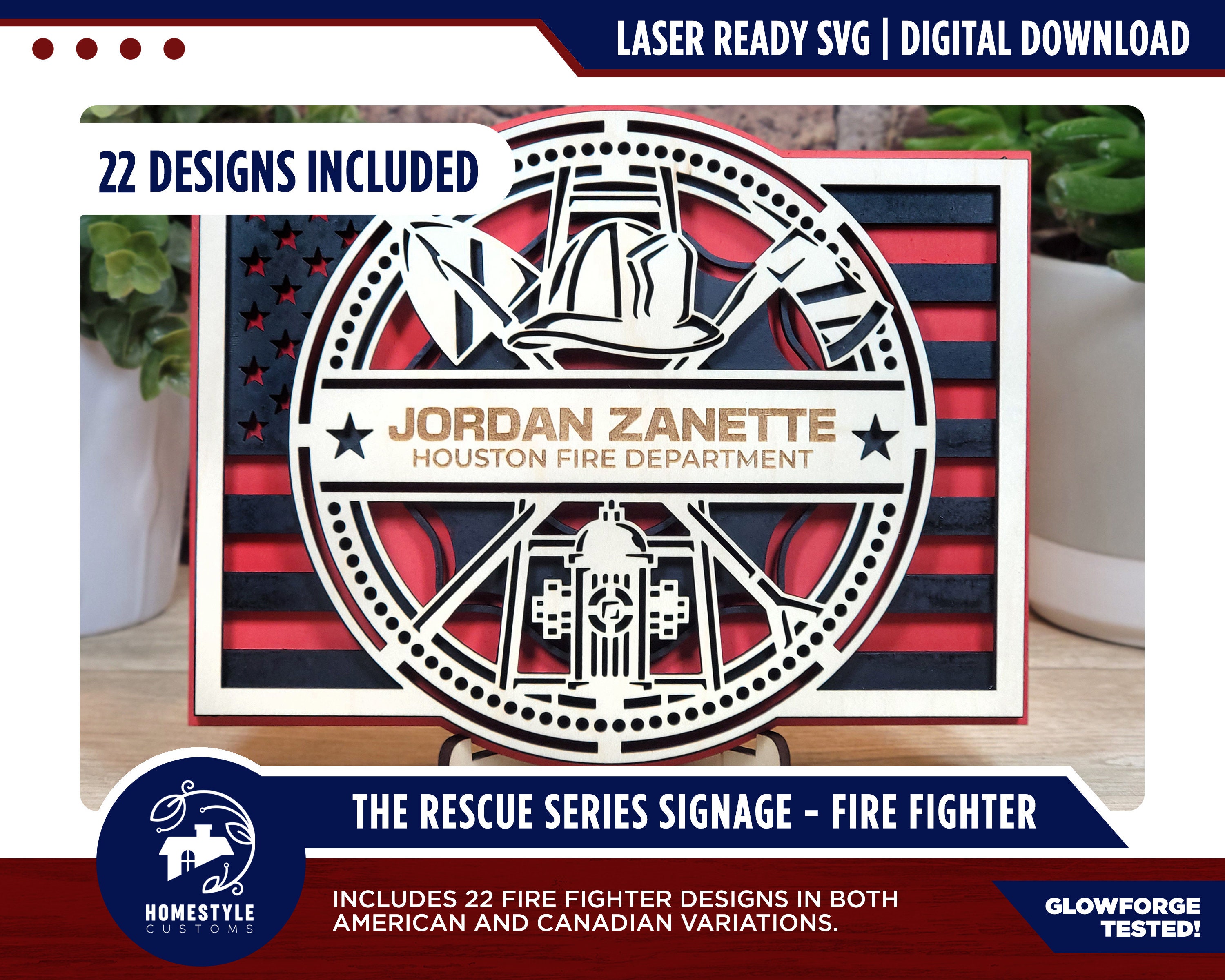 The Rescue Series Signage Fire Fighter 22 Designs SVG - Etsy