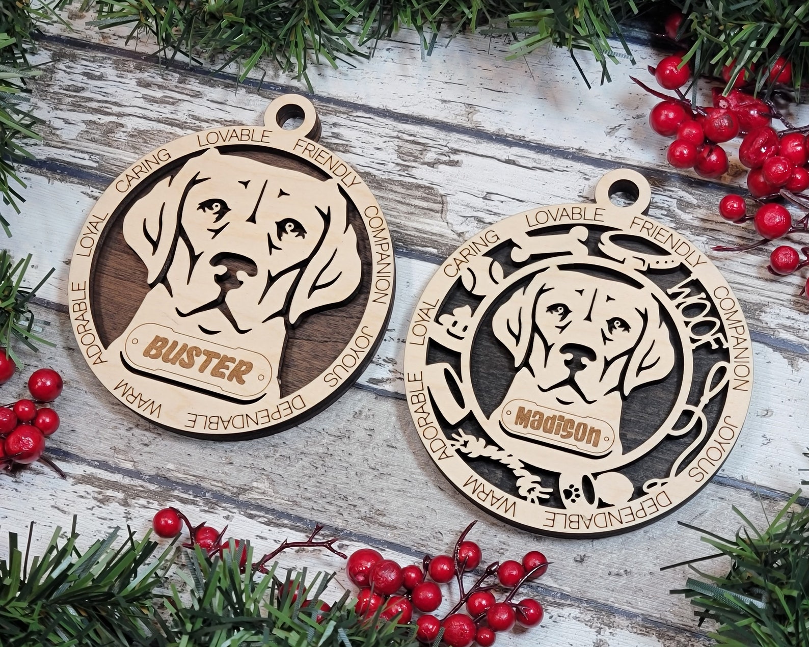 Labrador Retriever Adorable Dog Ornaments 2 Ornaments - Etsy