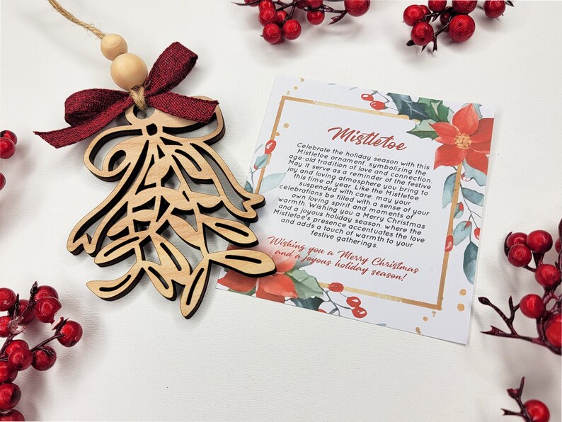 Mistletoe Holiday Symbol - 1 Symbol Ornament - 2 Prints - 2 Box Designs ...