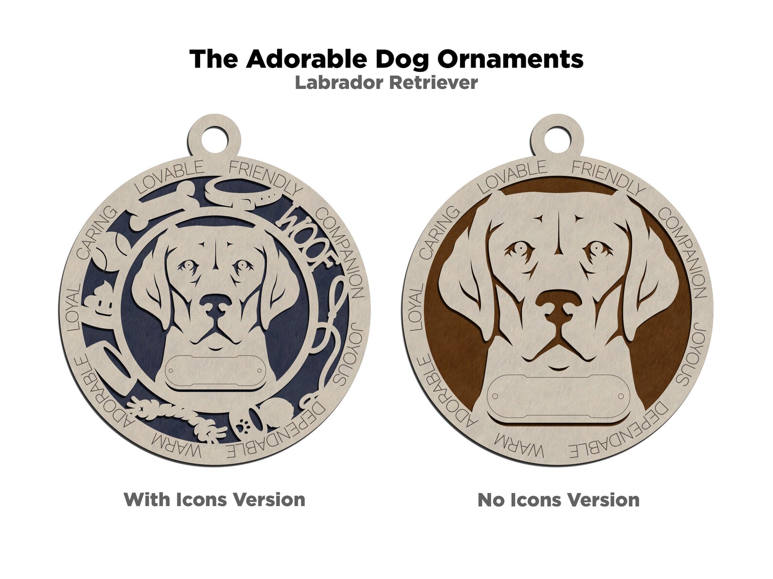 Labrador Retriever Adorable Dog Ornaments 2 Ornaments - Etsy