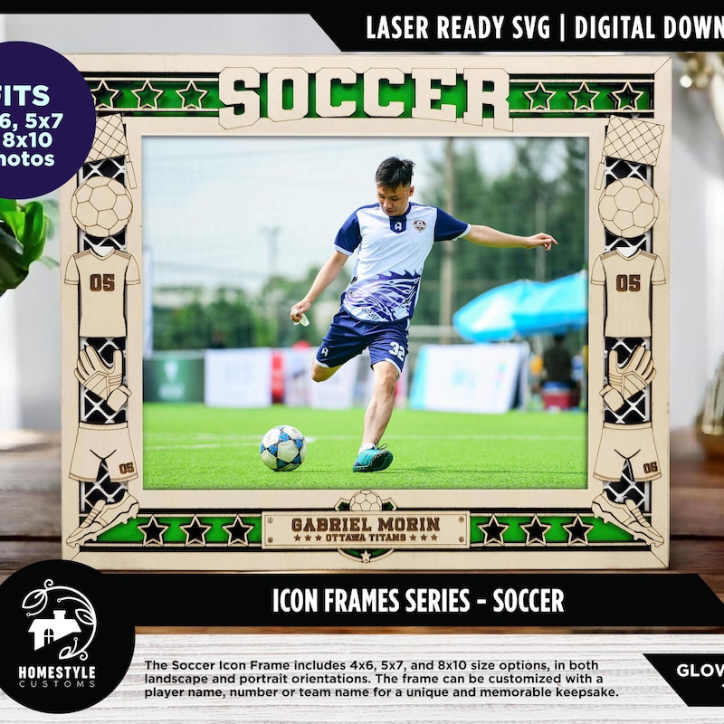 Soccer Photo Frame Wallet - Etsy Canada