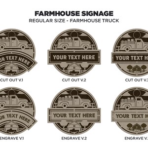 Farmhouse Signage Set - 5 Regular and Oversize Versions Included - SVG ...