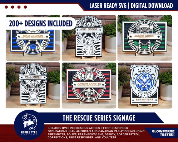 The Rescue Series Signage 200 Designs SVG File Download - Etsy