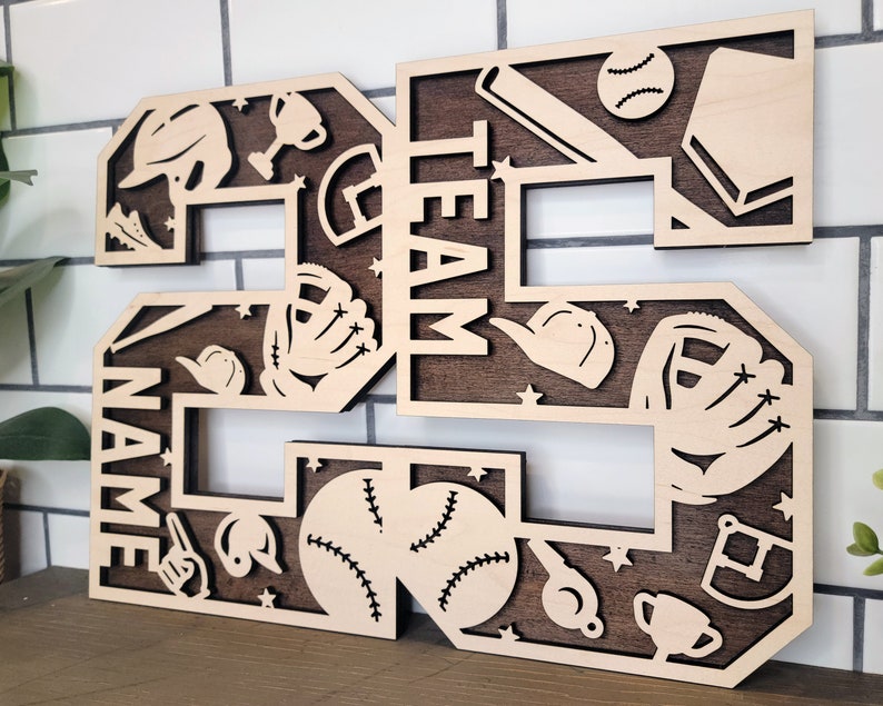 Stadium Series Letters and Numbers Baseball Customizable - Etsy