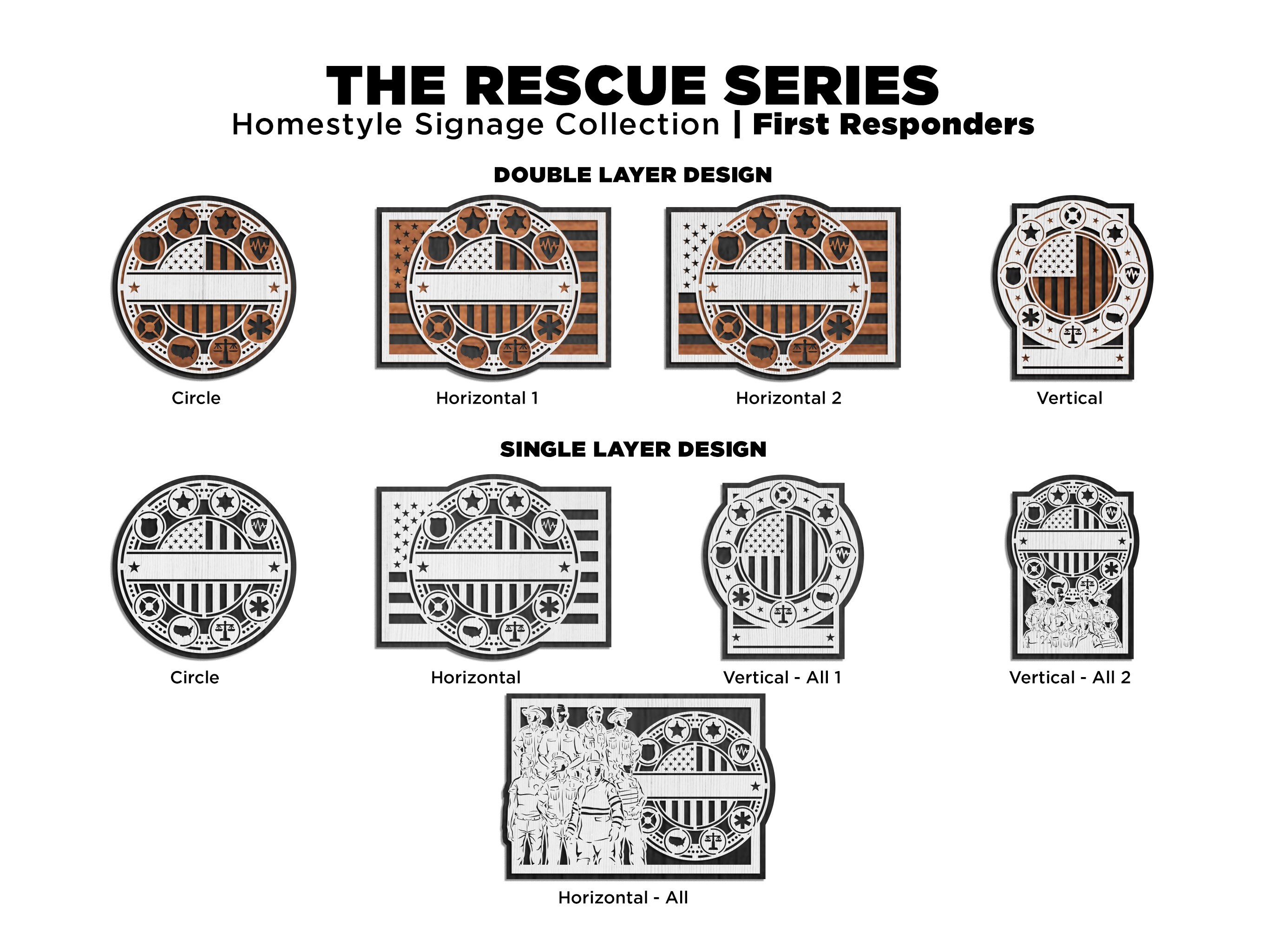 The Rescue Series Signage First Responder 9 Designs SVG - Etsy
